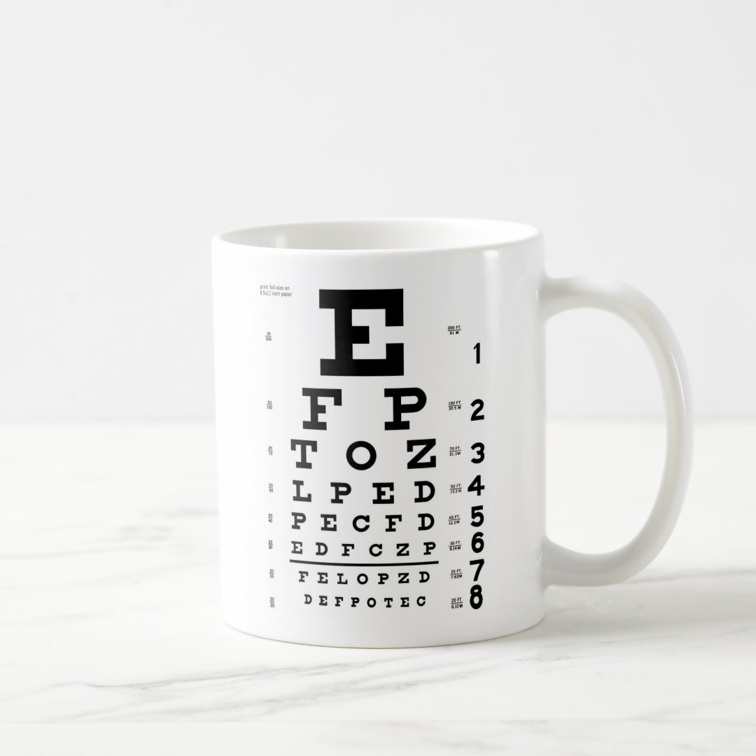 Eye Chart Coffee Mug | Zazzle