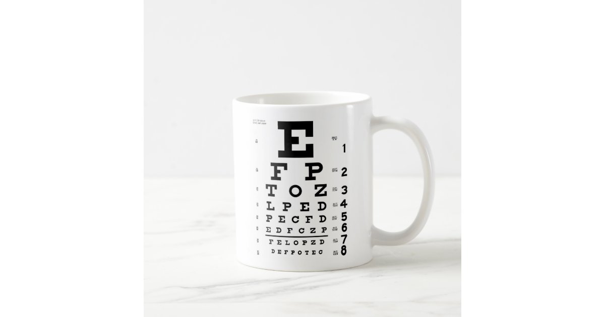Eye Chart Coffee Mug | Zazzle