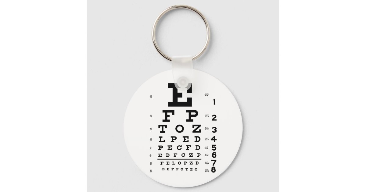 Eye Chart Keychain | Zazzle