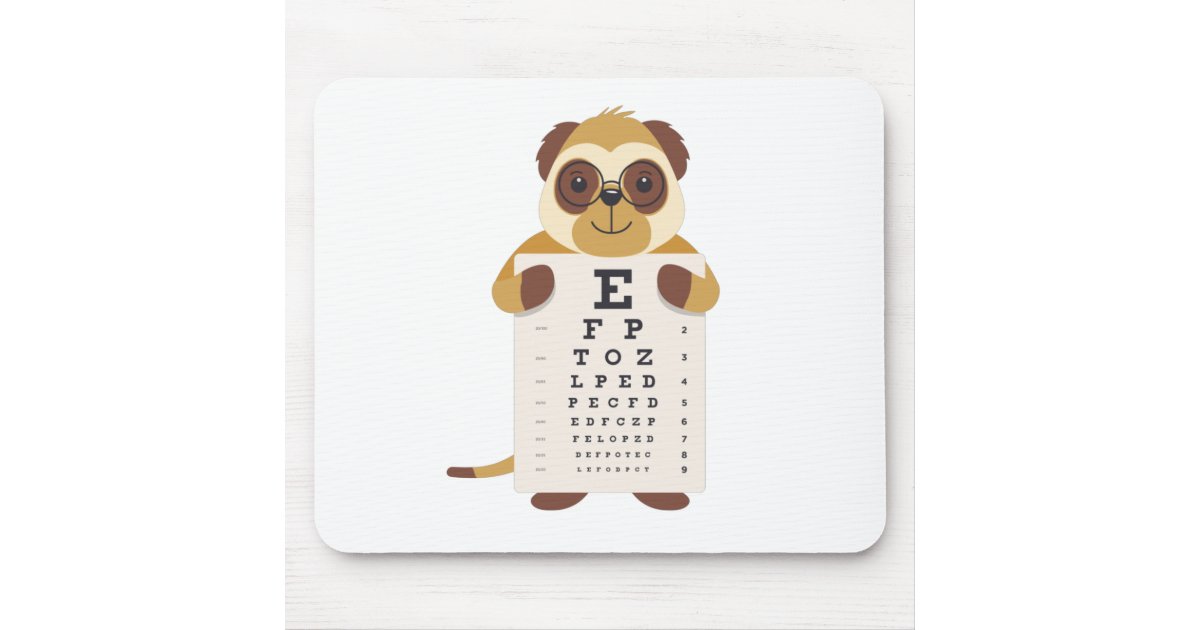Eye chart meerkat mouse pad | Zazzle