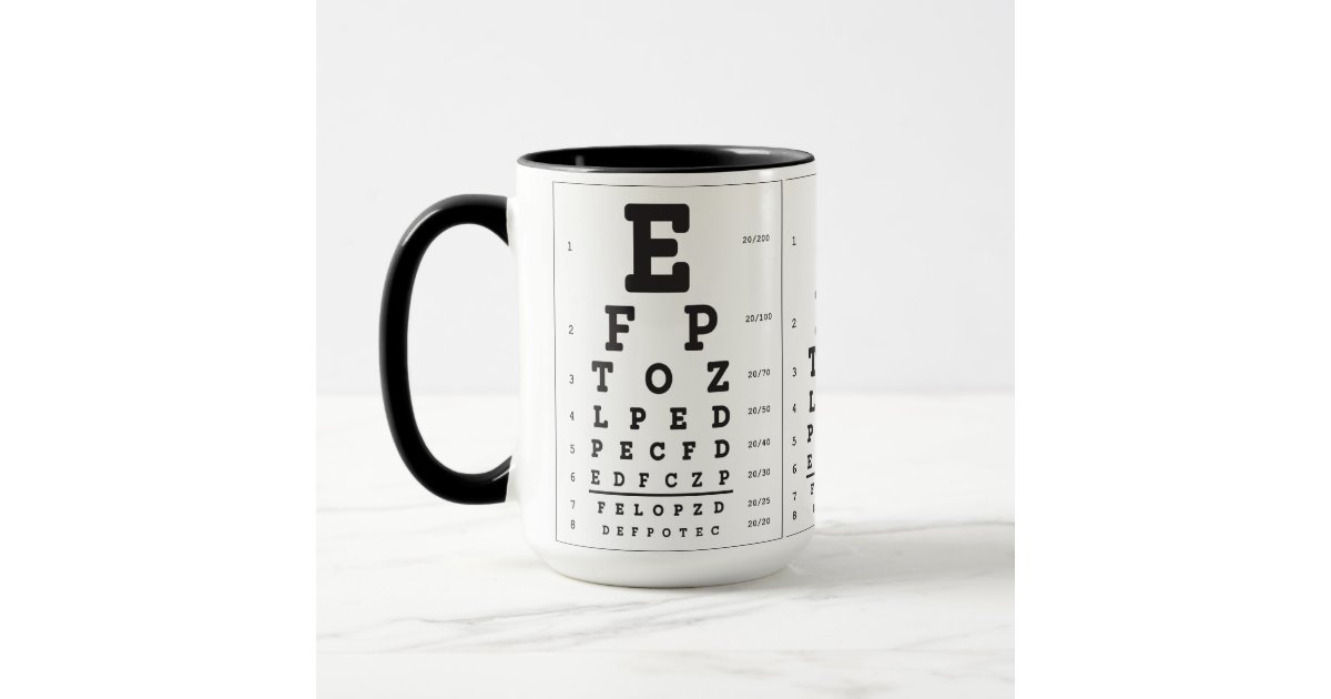 Eye Chart Mug | Zazzle
