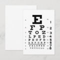 Eye Chart Optometrist card | Zazzle