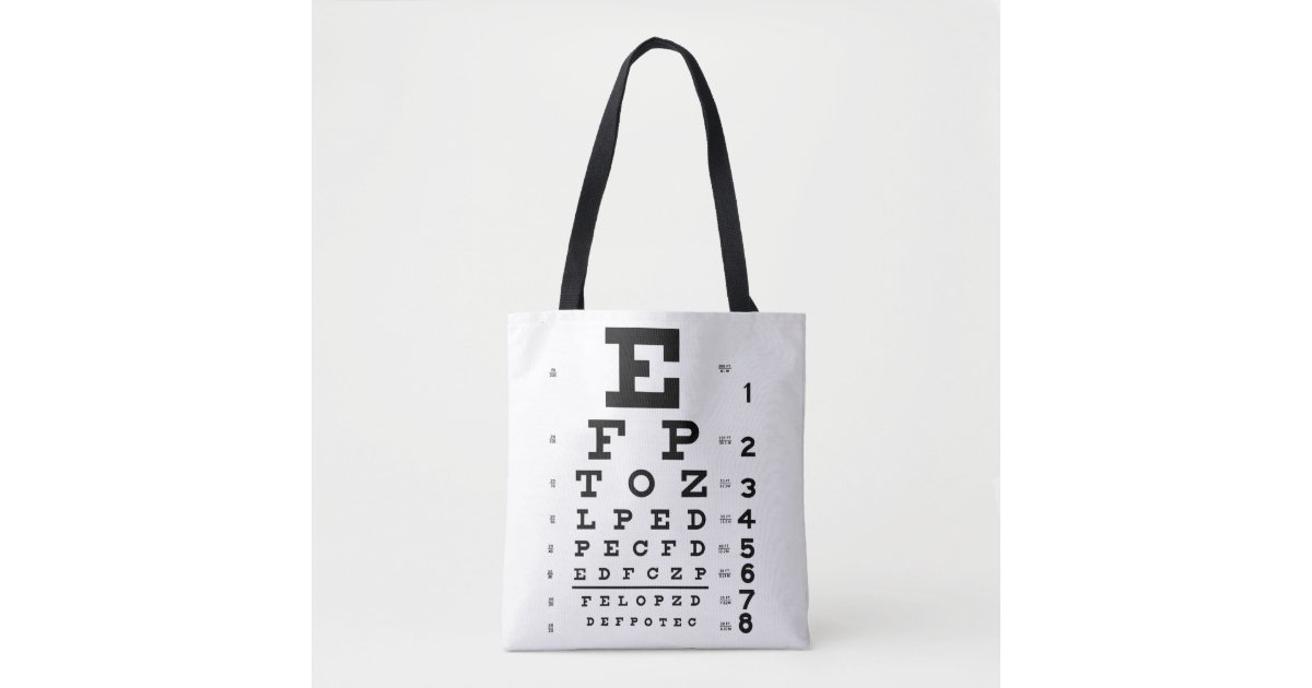 Eye Chart Optometrist Tote Bag | Zazzle