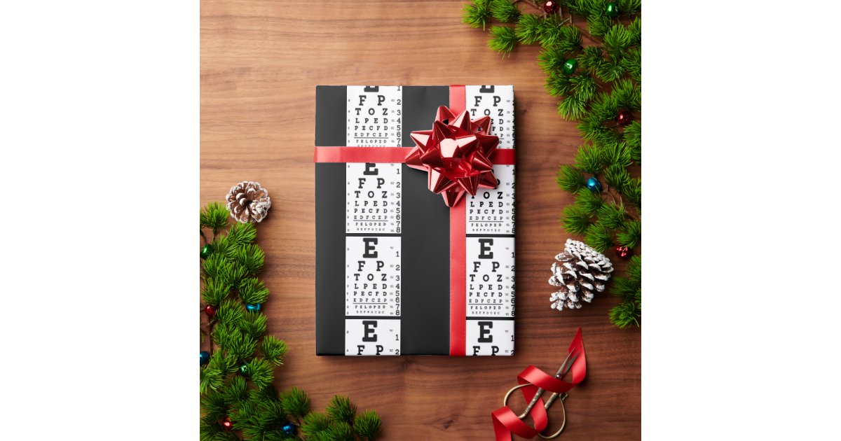 Eye Chart Optometrist Wrapping Paper | Zazzle