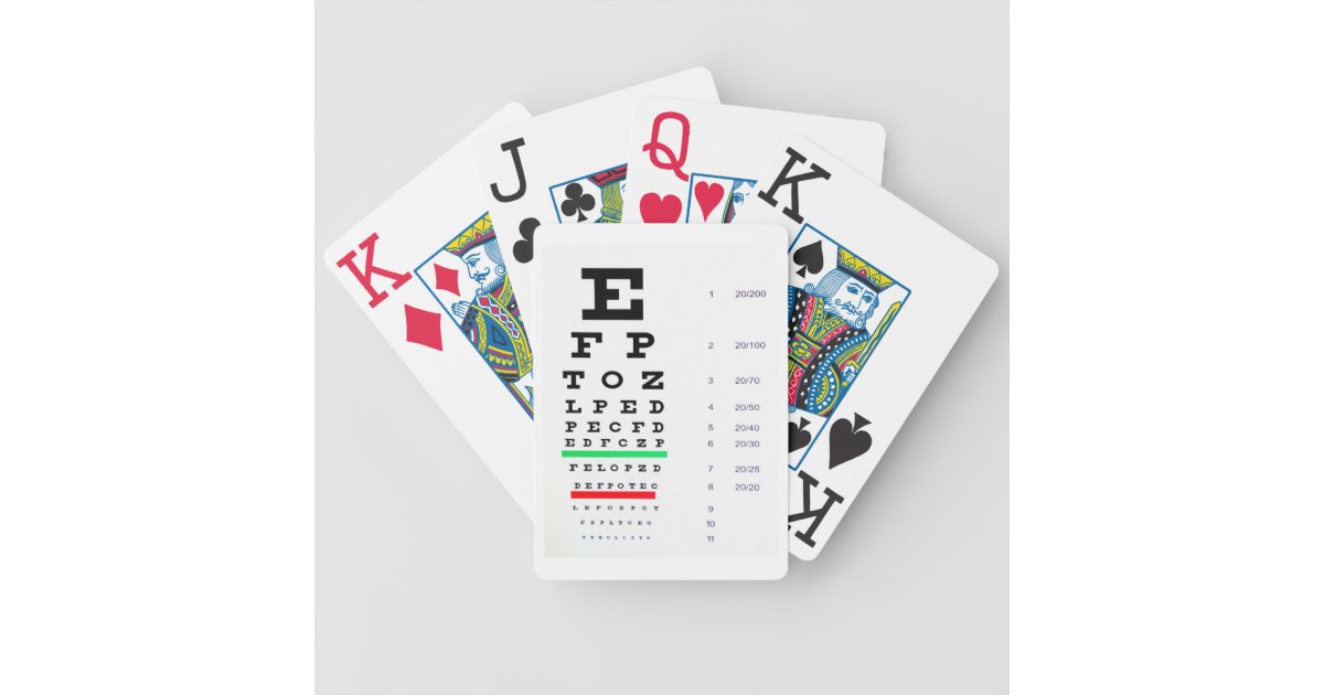 Eye Chart Playing Cards | Zazzle.com
