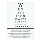 Eye Chart Graduation Invitation | Zazzle.com