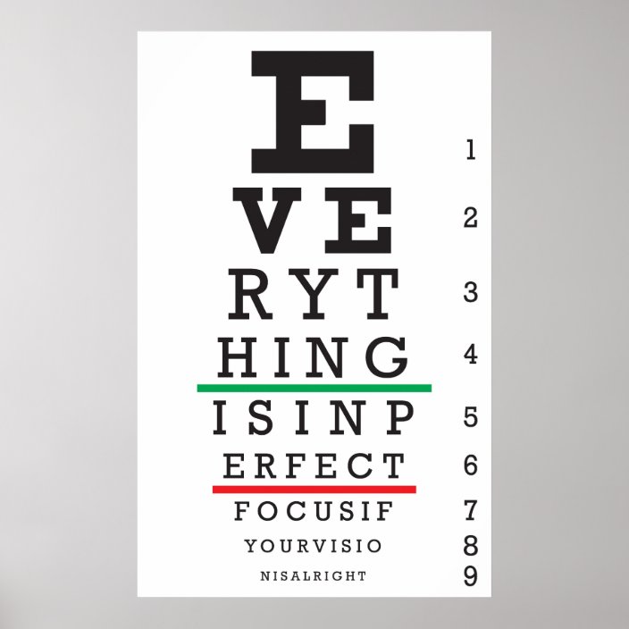Eye chart poster | Zazzle.com
