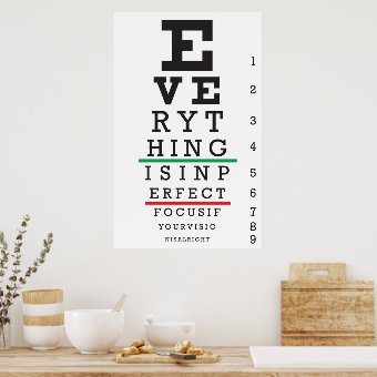 Eye chart poster | Zazzle