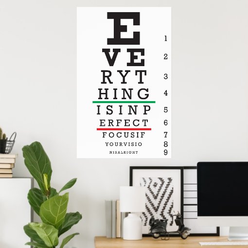 Eye chart poster | Zazzle