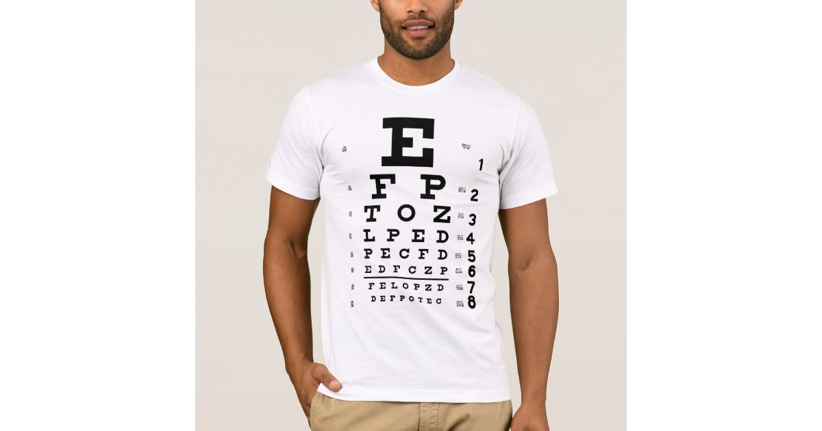 Eye Chart T-Shirt | Zazzle