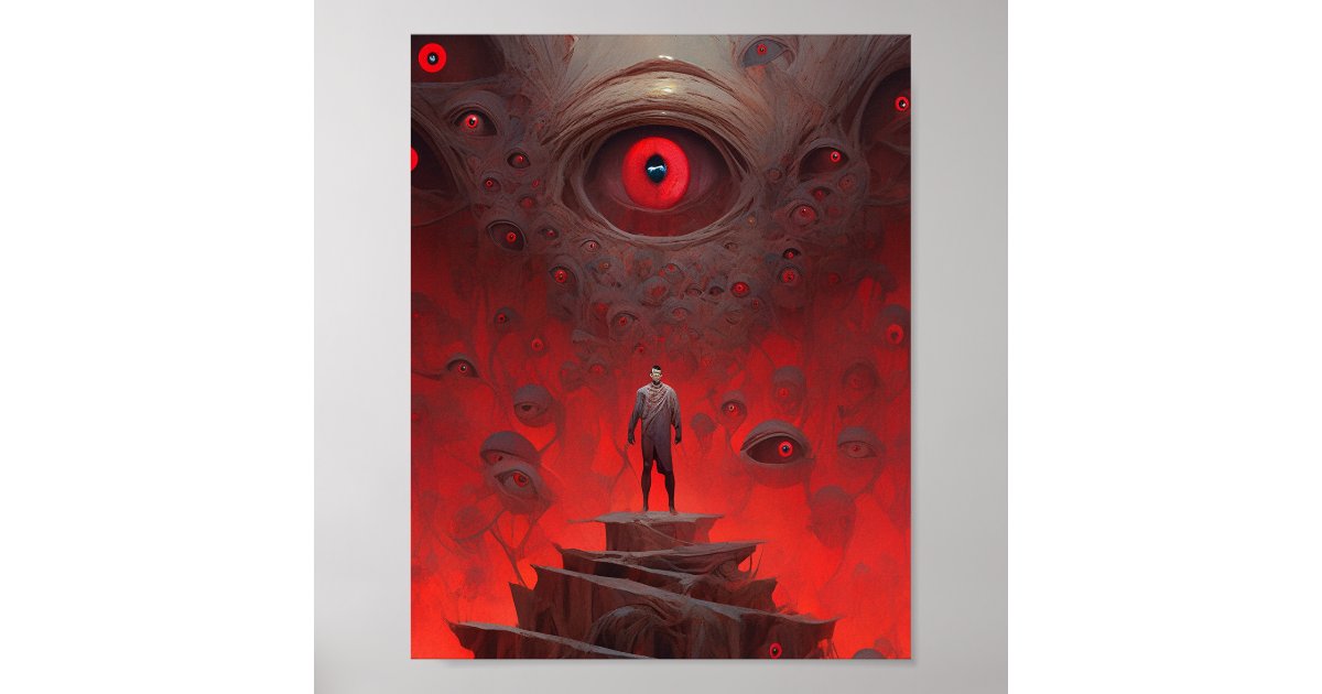 Eye Creatures Surreal Horror Art Poster | Zazzle