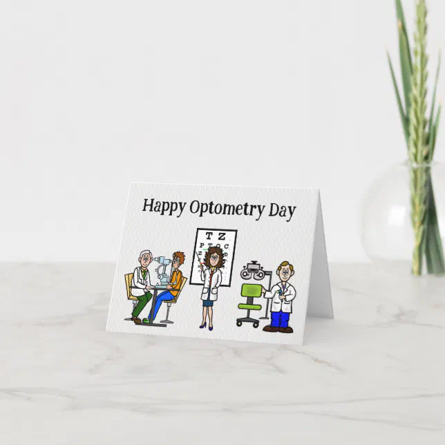 Eye Doctor and Staff Thank You Card Optometry Day | Zazzle
