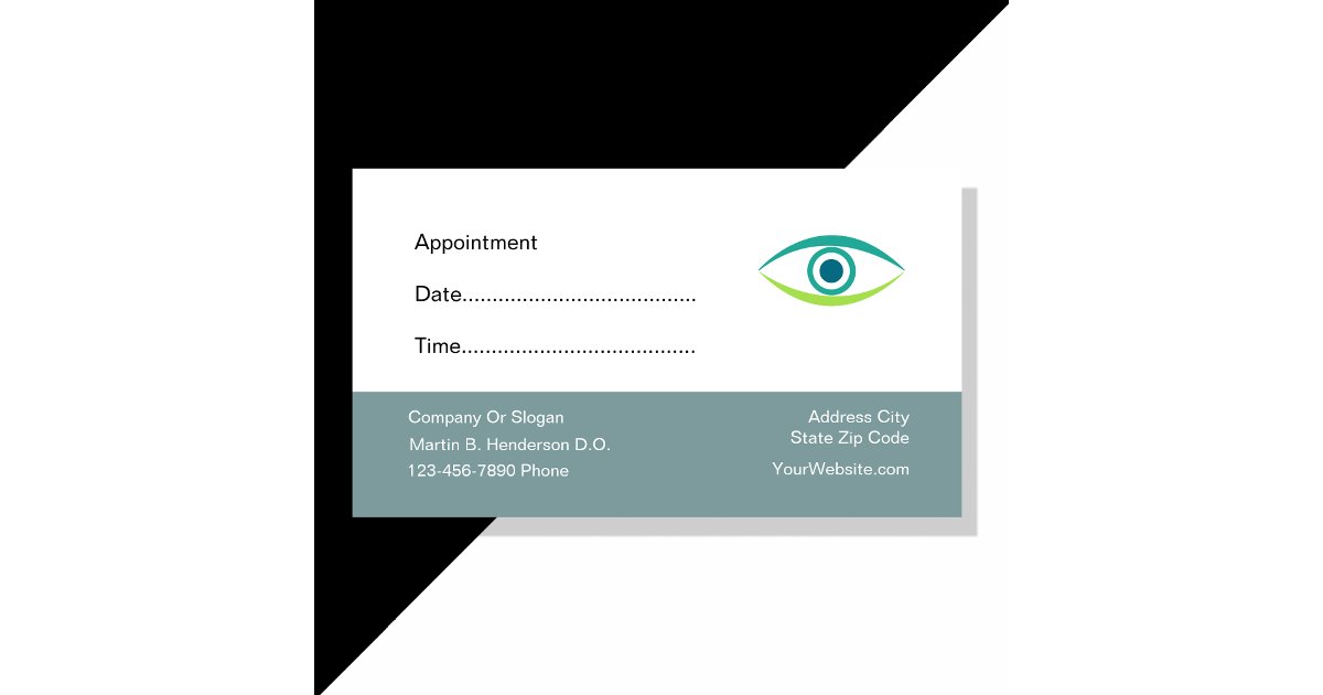 Eye Doctor Appointment Reminder Business Cards | Zazzle