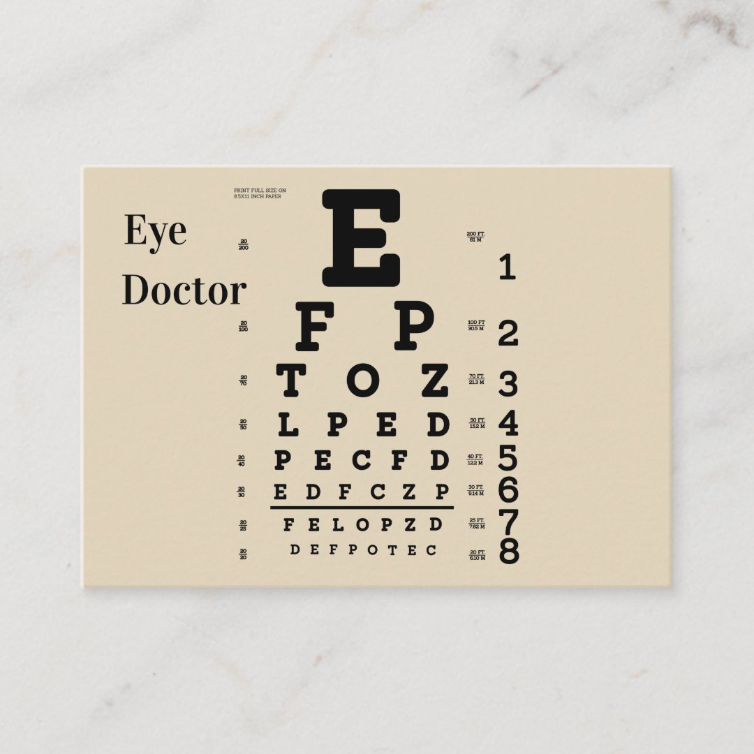 Eye Doctor Business Card | Zazzle