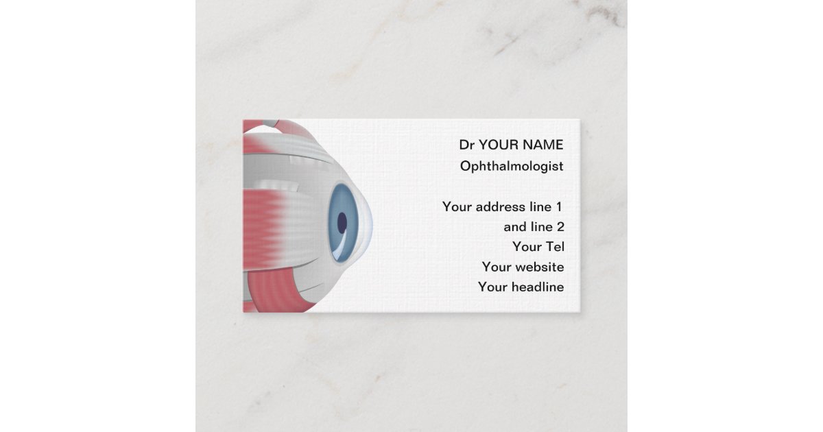 Eye Doctor Business Card template | Zazzle