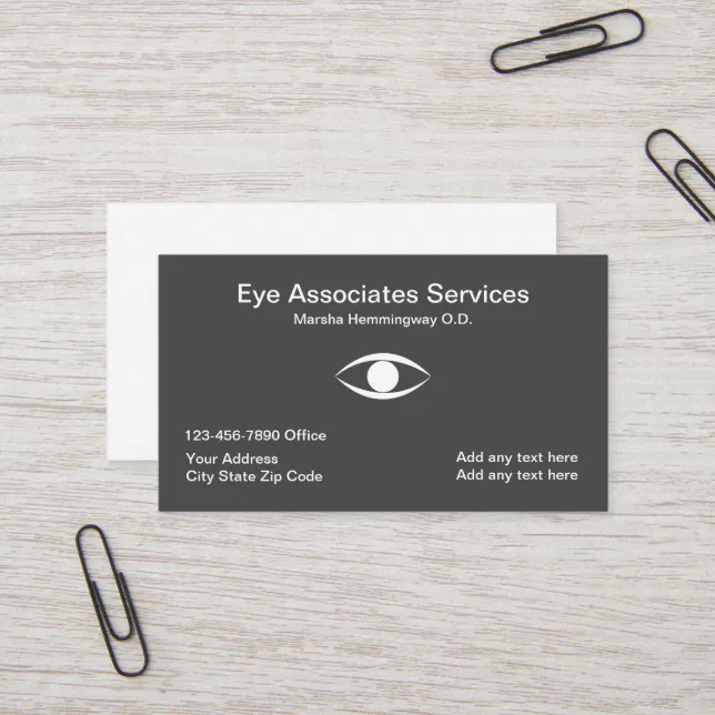 Eye Doctor Business Cards Design Template | Zazzle