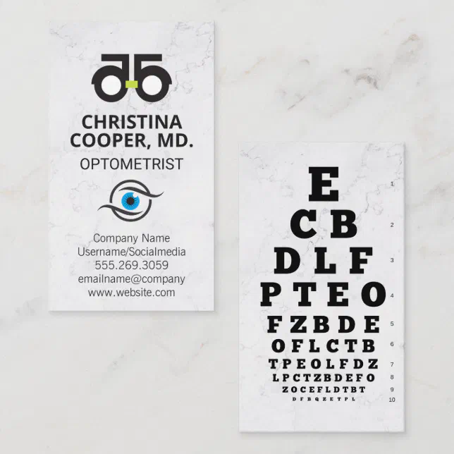 Eye Doctor | Eye Exam | Optometrist Logo Business Card | Zazzle