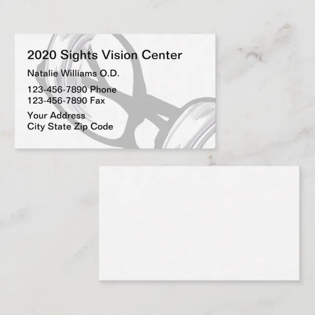 Eye Doctor Of Optometry Office Business Card | Zazzle