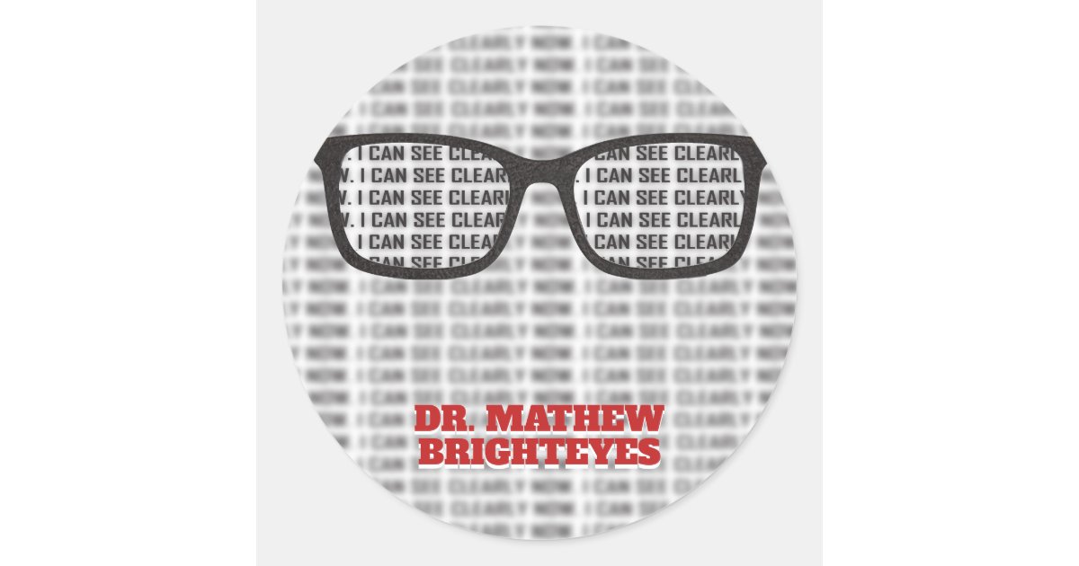 Eye Doctor Optometrist Classic Round Sticker | Zazzle