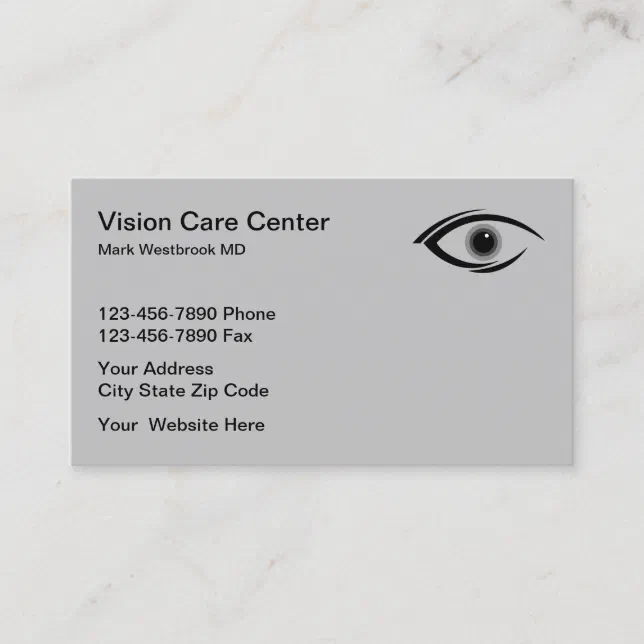 Eye Doctor Vision Care Business Card | Zazzle