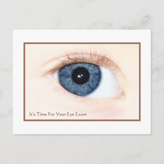 Eye Exam Appointment Reminder Baby Blue Eye Postcard | Zazzle