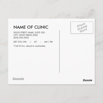 Eye Exam Appointment Reminder Modern Faces Glasses Postcard | Zazzle