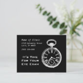 Eye Exam Appointment Reminder Pocket Watch Postcard | Zazzle