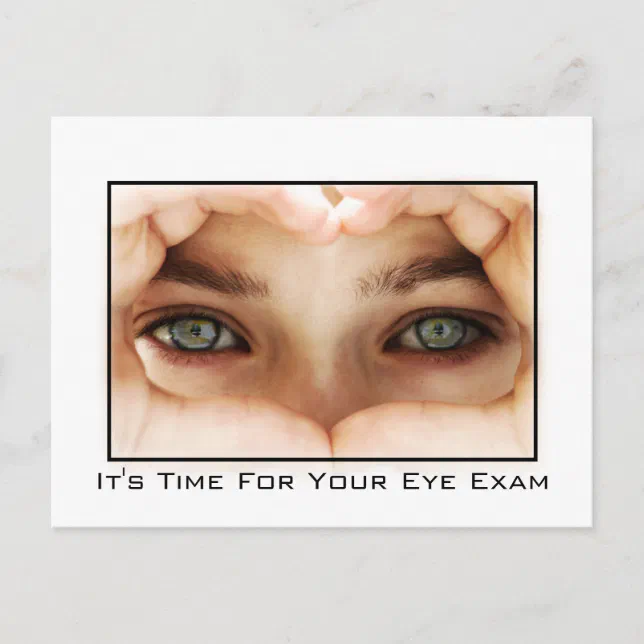 Eye Exam Appointment Reminder Postcard | Zazzle