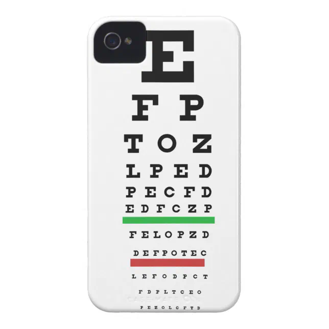 Eye Exam Chart Case Cover | Zazzle