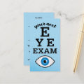 Eye Exam Reminder Appointment Card | Zazzle