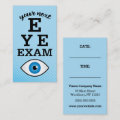 Eye Exam Reminder Appointment Card | Zazzle