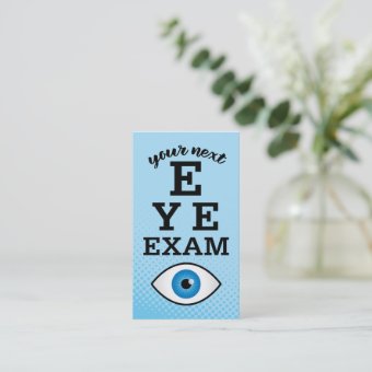 Eye Exam Reminder Appointment Card | Zazzle