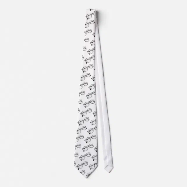 EYE GLASSES IN PENCIL, Optician, Spectacles Neck Tie | Zazzle