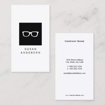 Eye Glasses Logo Business Card | Zazzle