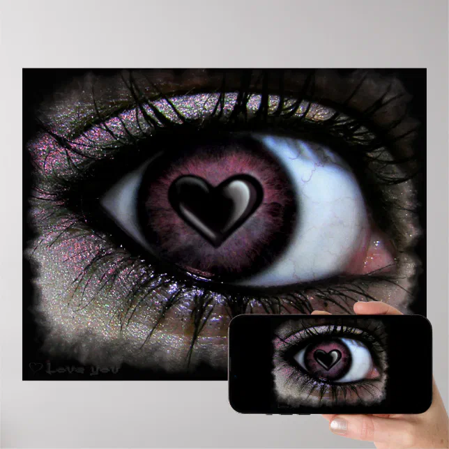 Eye Heart U Canvas Print | Zazzle