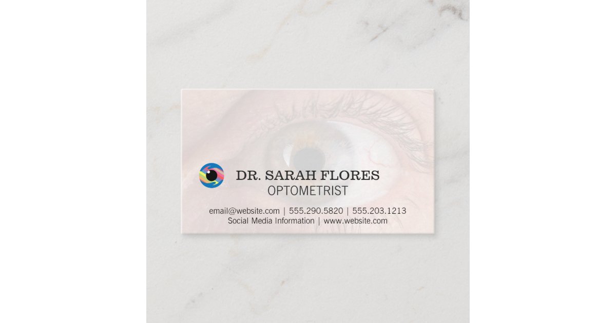 Eye Icon | Optometrist Logo Business Card | Zazzle