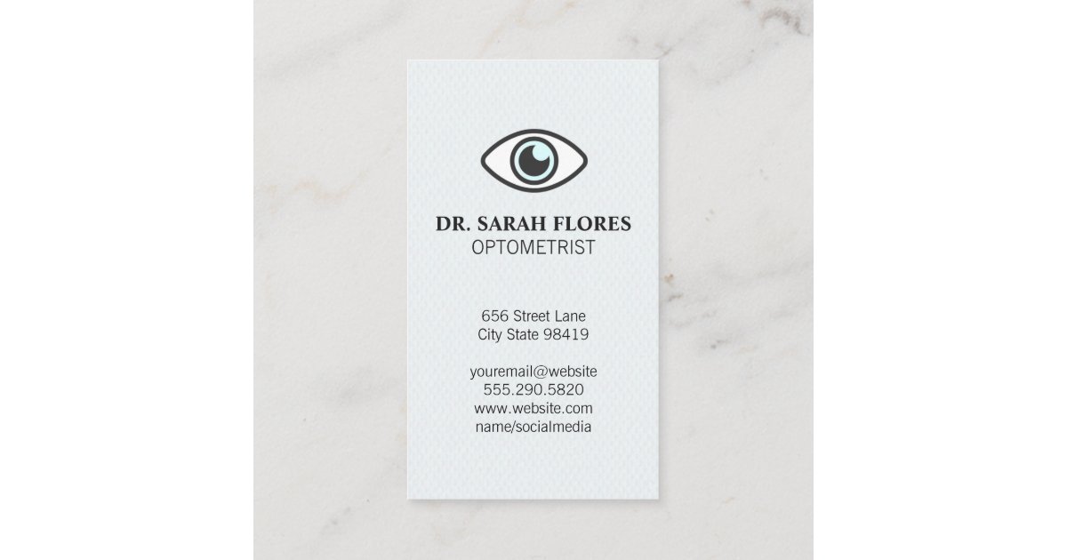 Eye Icon | Vision Chart Business Card | Zazzle