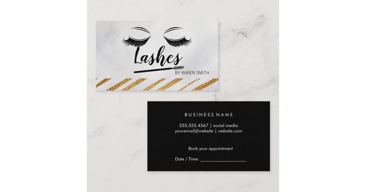 Eye Lashes | Beauty Makeup Appointment Card | Zazzle