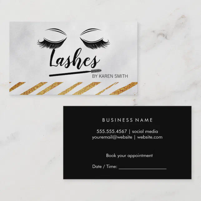Eye Lashes | Beauty Makeup Appointment Card | Zazzle