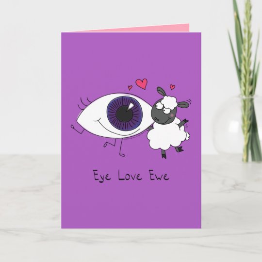 Eye Love Ewe - Sheep Valentine's Day Greeting Card | Zazzle.com