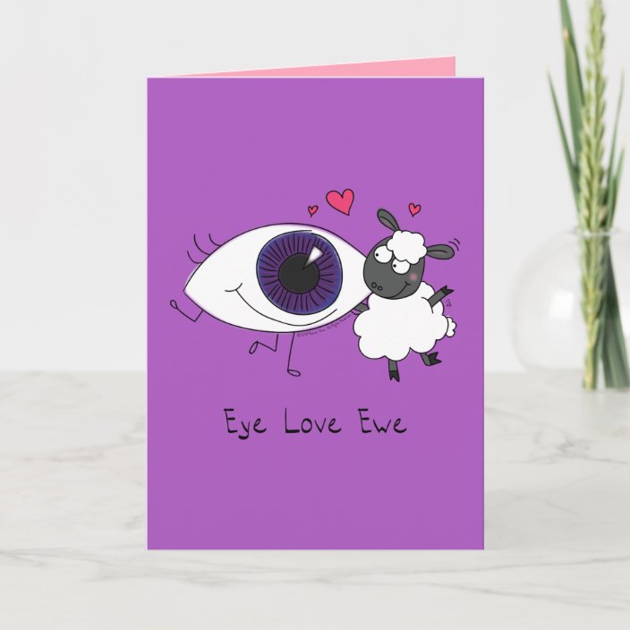 Eye Love Ewe - Sheep Valentine's Day Greeting Card | Zazzle.com