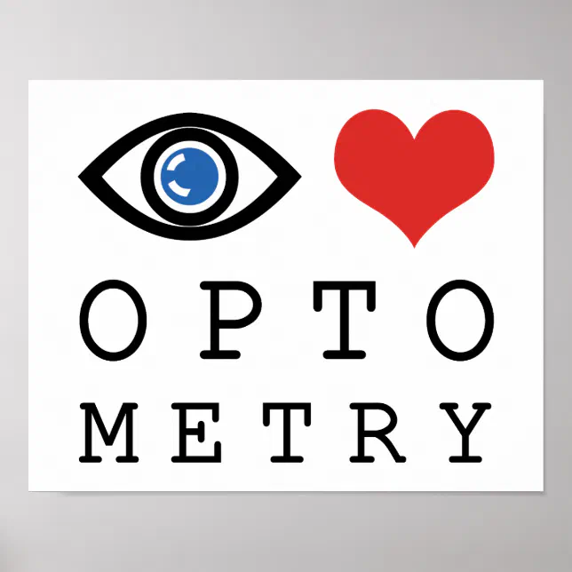 Eye Love Heart Optometry - Optometrist Eye Chart | Zazzle