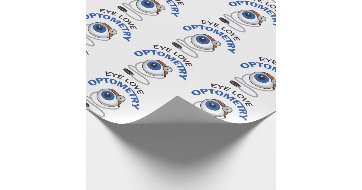 Eye Love Optometry Wrapping Paper | Zazzle