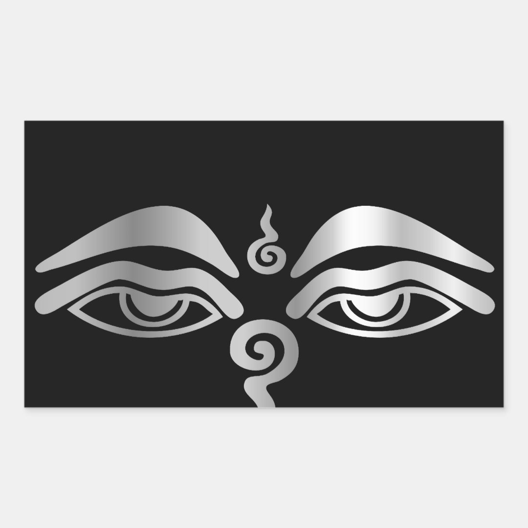 Eye of Buddha- Buddhism Symbol Rectangular Sticker | Zazzle