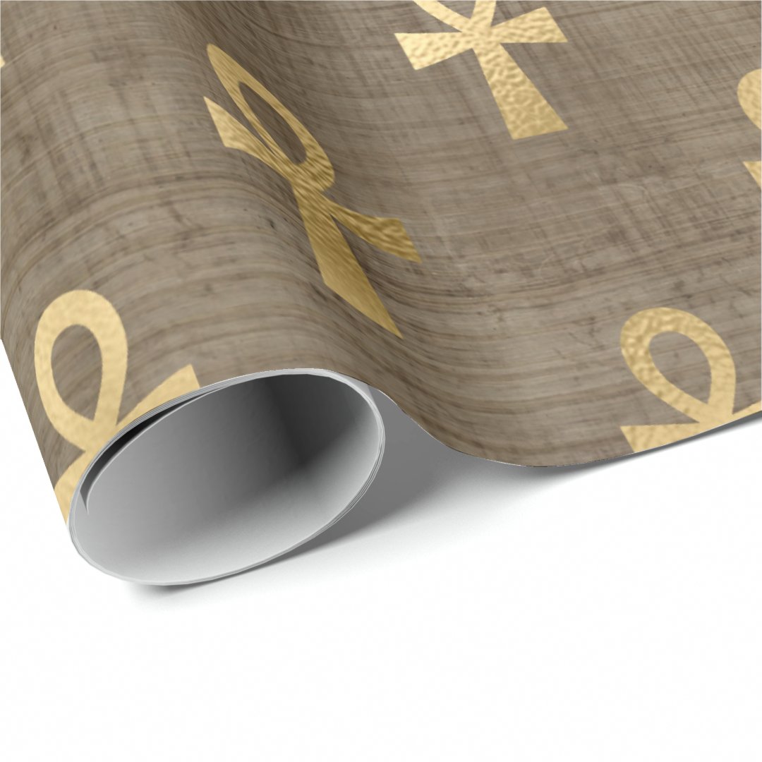 Eye of Horus Gold Egyptian Hieroglyphic Papyrus Wrapping Paper | Zazzle