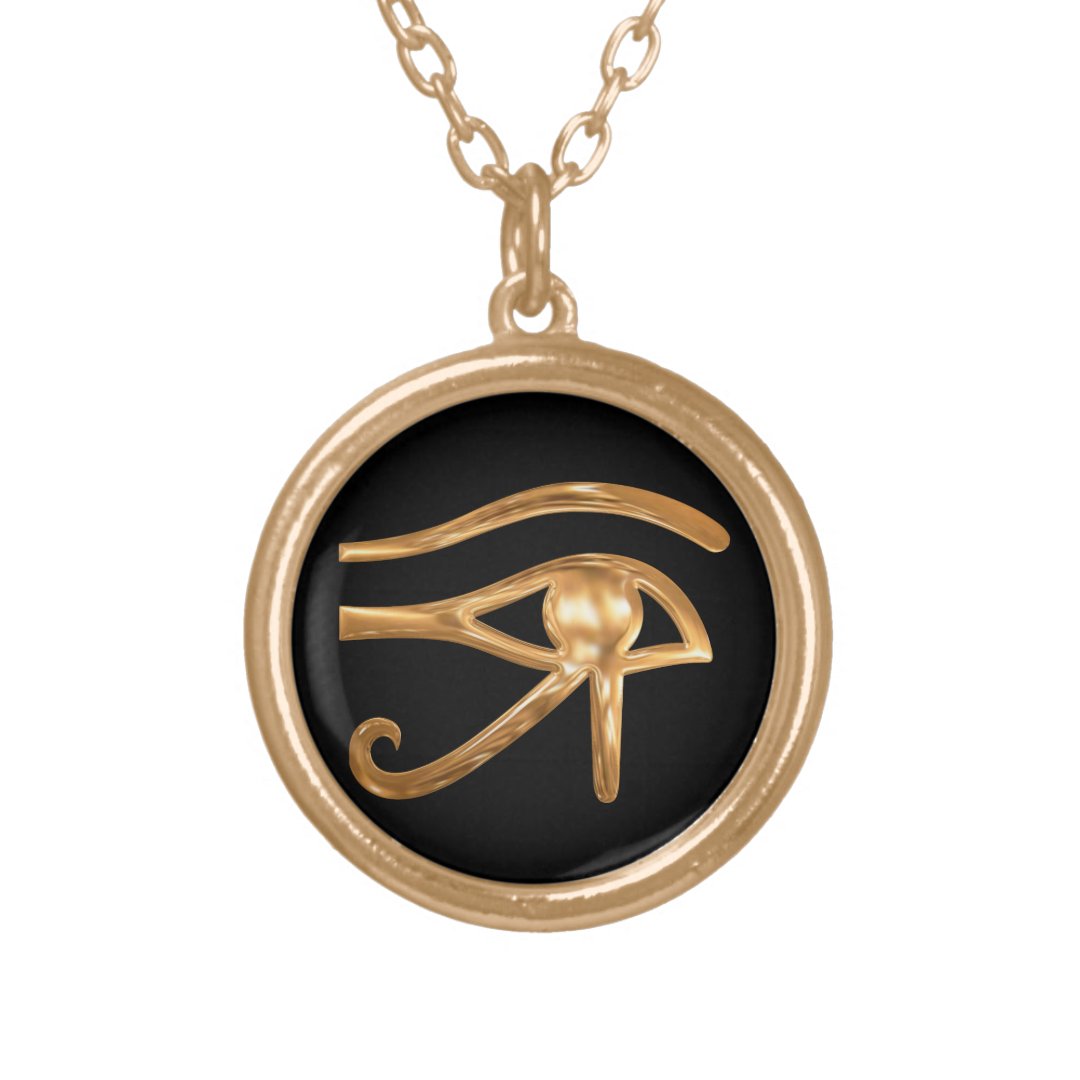 Eye of Horus Gold Plated Necklace | Zazzle