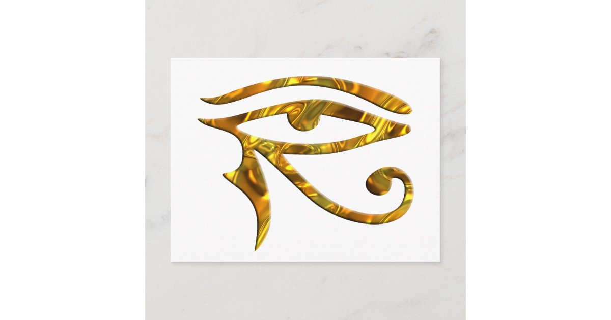 Eye Of Horus - GOLD Postcard | Zazzle