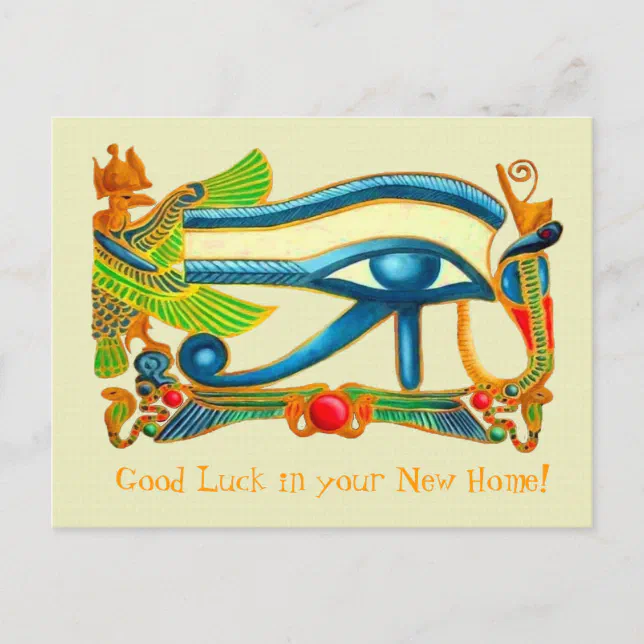 Eye of Horus Good Luck postcard | Zazzle