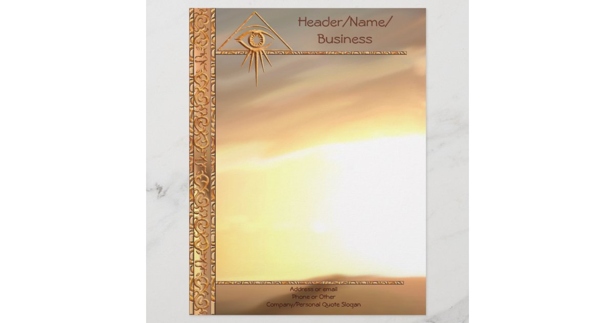 Eye of Providence Sunburst Letterhead | Zazzle