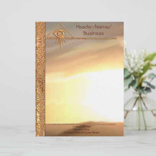 Eye of Providence Sunburst Letterhead | Zazzle